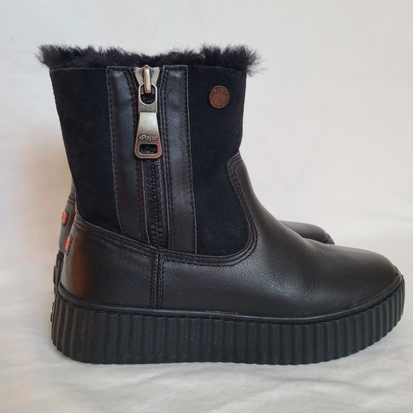 Pajar | Shoes | Waterproof Pajar Black Leather And Real Shearling ...